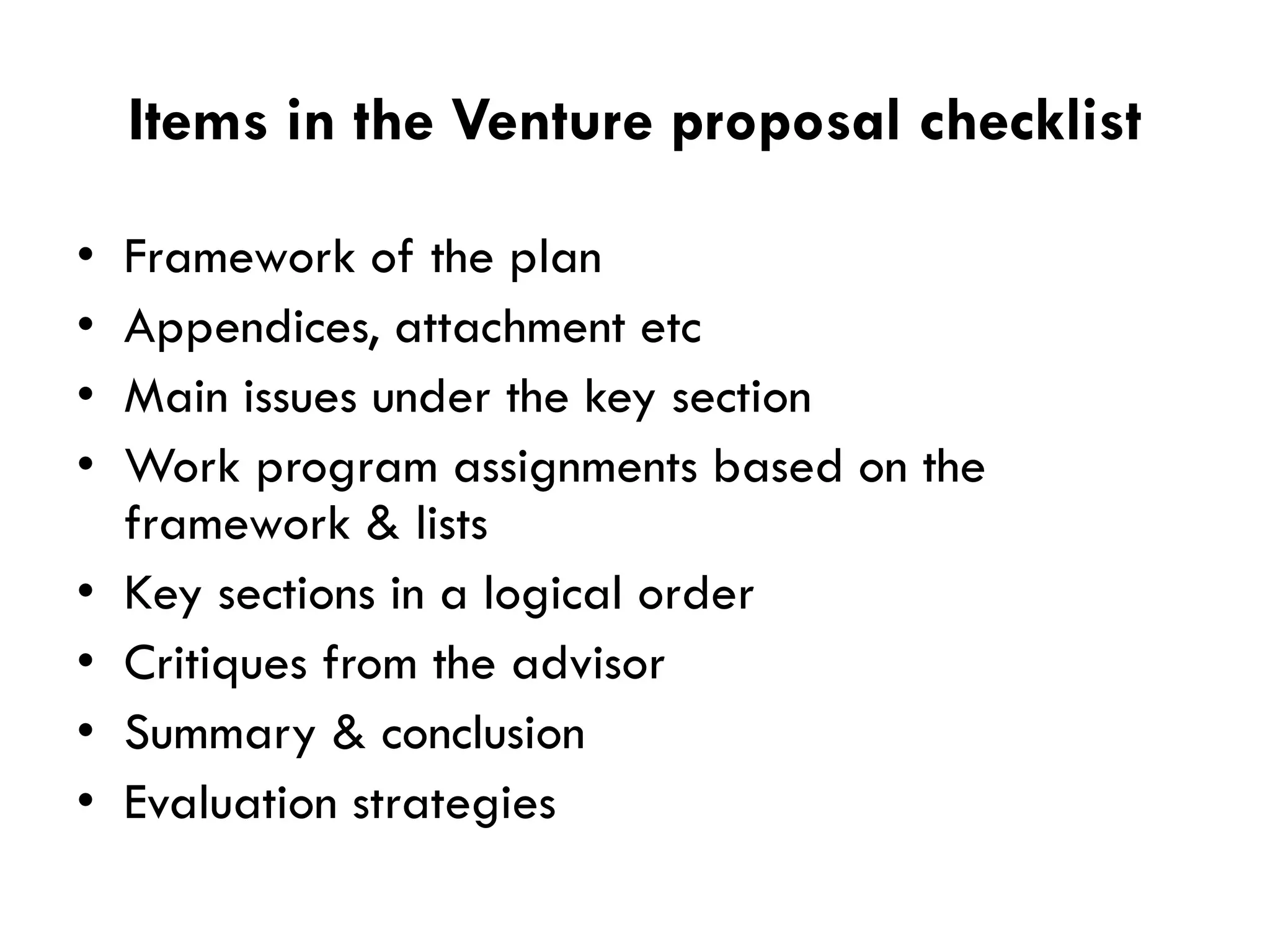 Planning for a venture | PDF