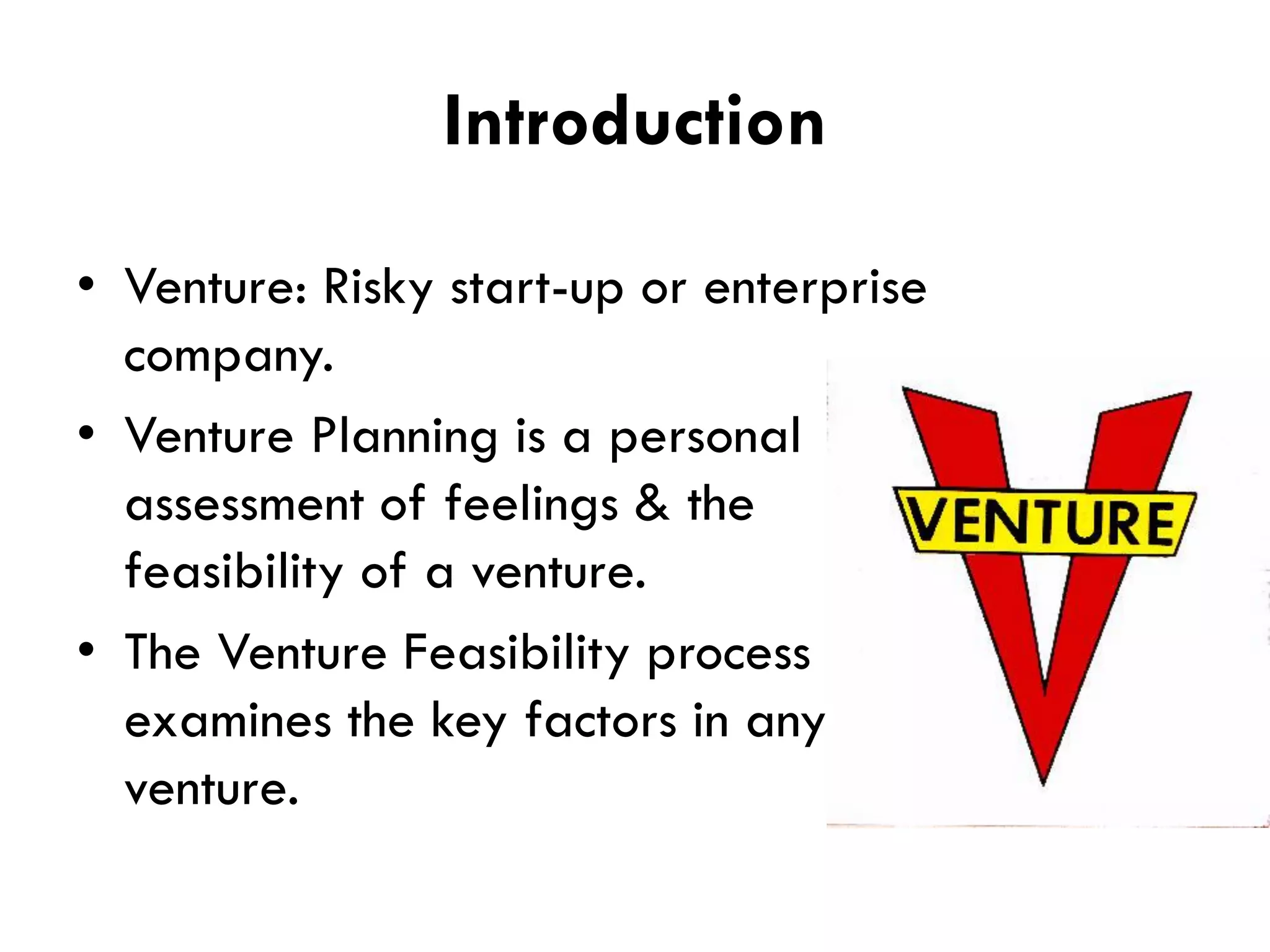 Planning for a venture | PDF