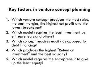 Planning for a venture | PDF