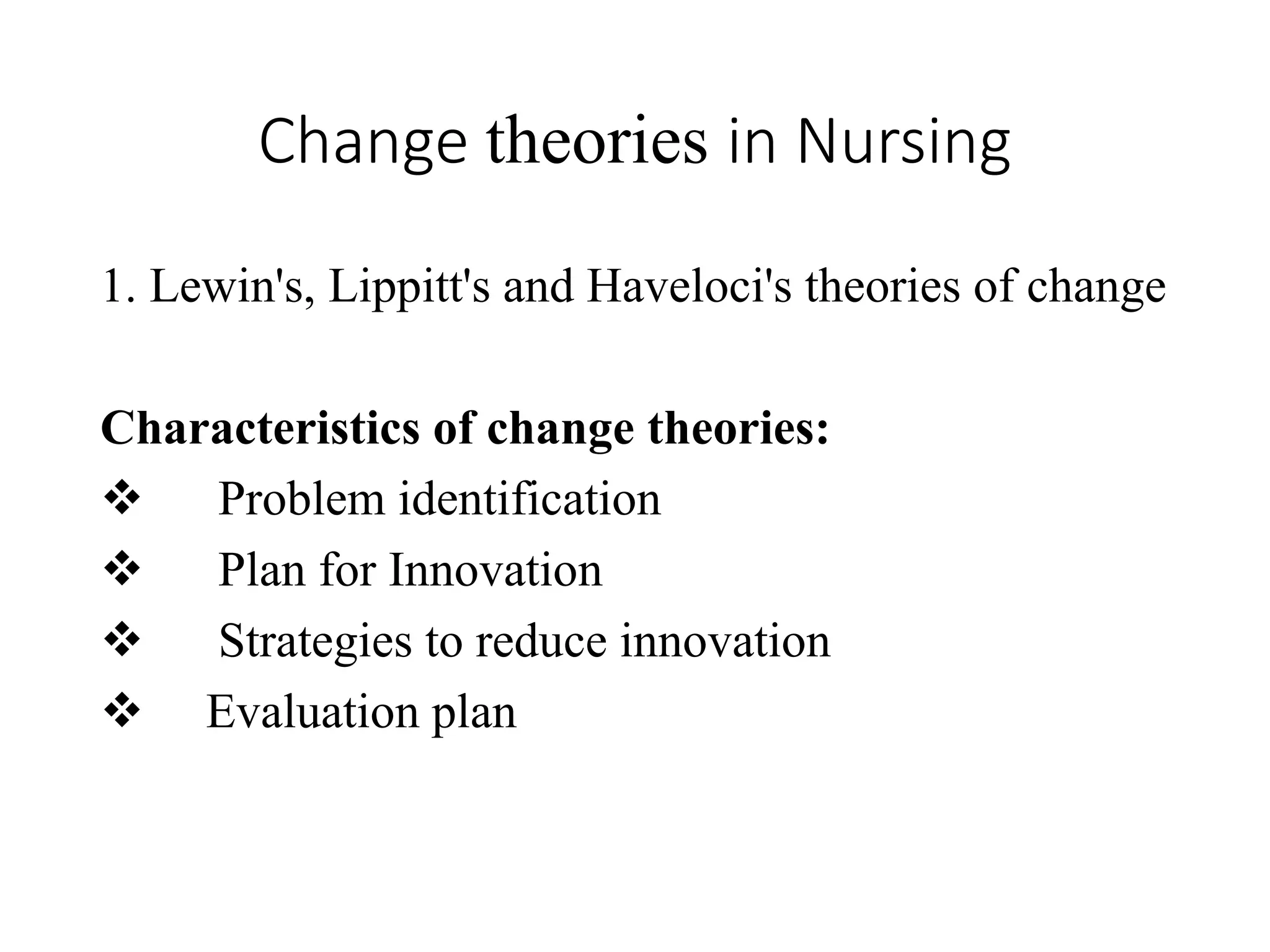 planning for change nursing Management ppt | PPTX