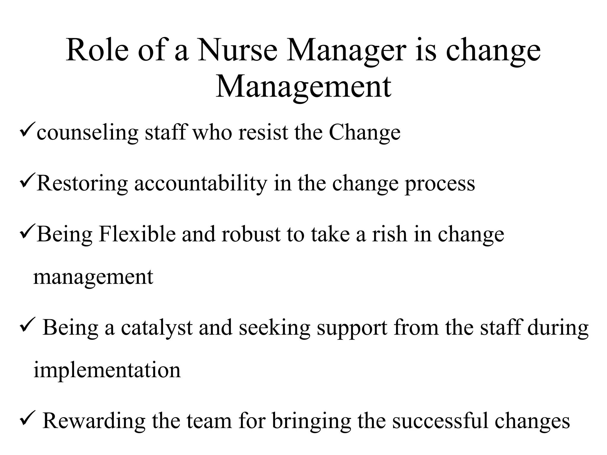 planning for change nursing Management ppt | PPTX