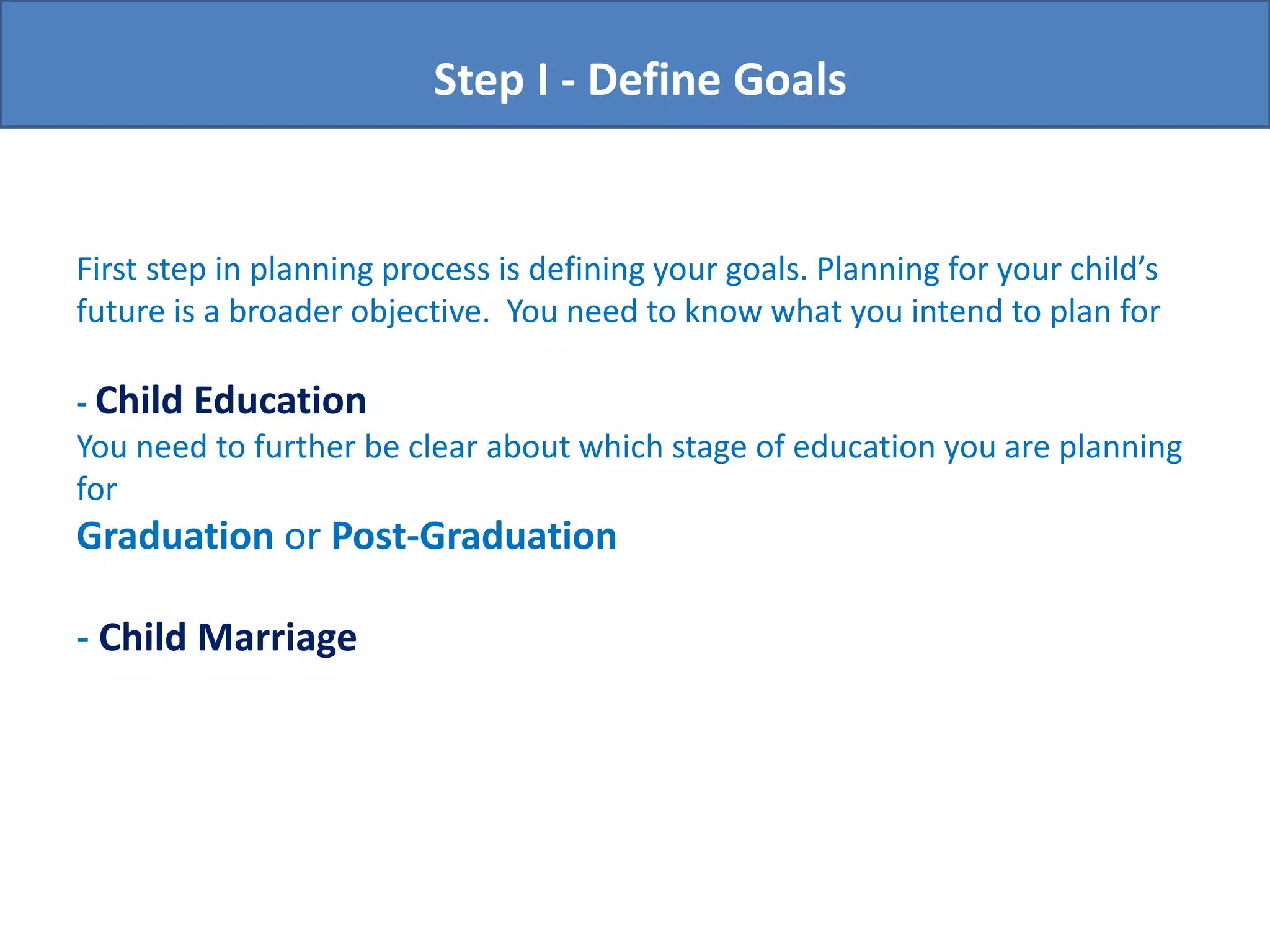 Planning for child future | PPTX