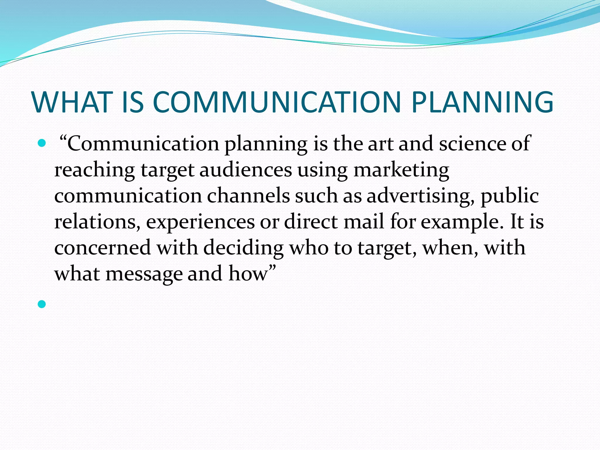 Planning for communication | PPT