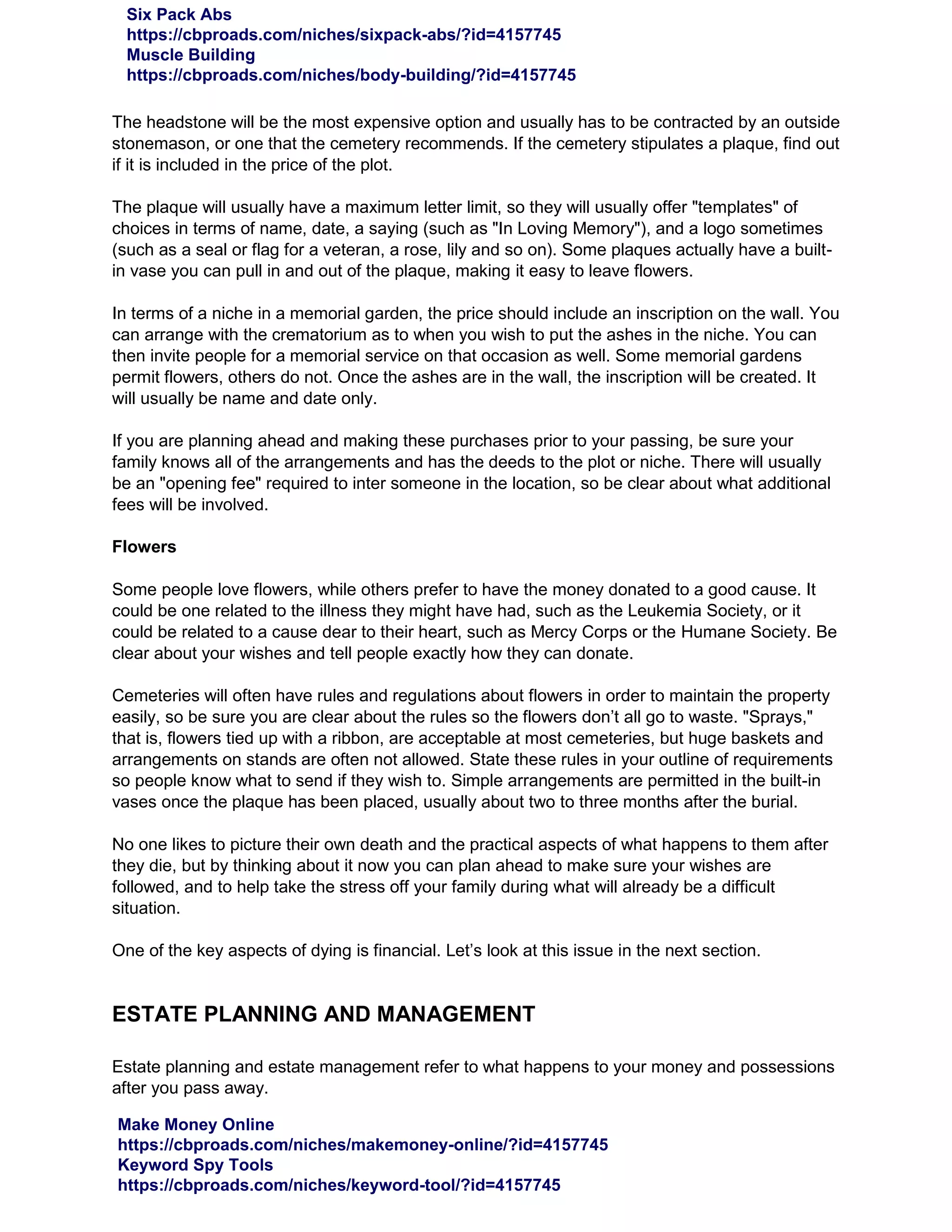 Planning for death | PDF