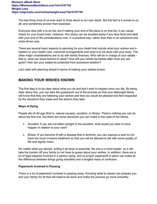 Planning for death | PDF