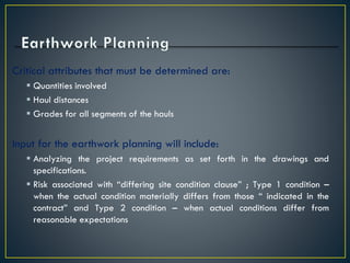 Planning for Earthwork in Construction Projects | PDF