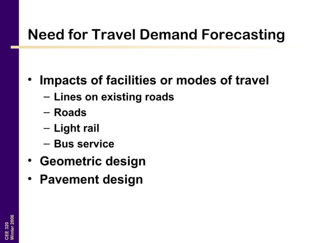 Transportation Planning & Travel Demand Forecasting (Transportation Engineering) | PPT ...