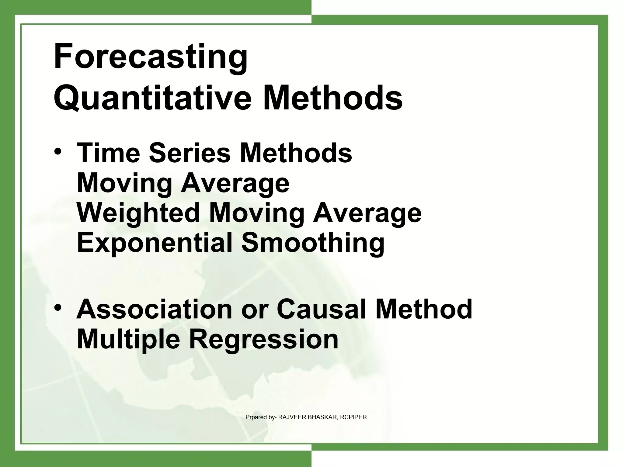 Planning & forecasting1 | PPT
