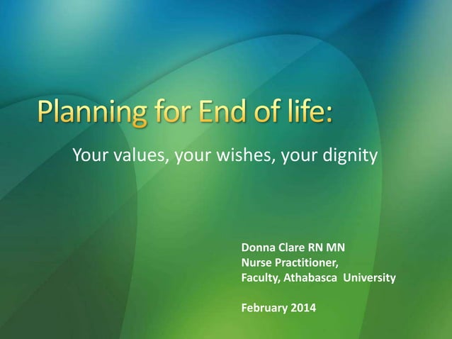 Planning for end of life | PPT