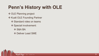 Implementing OLE at Penn | PPT