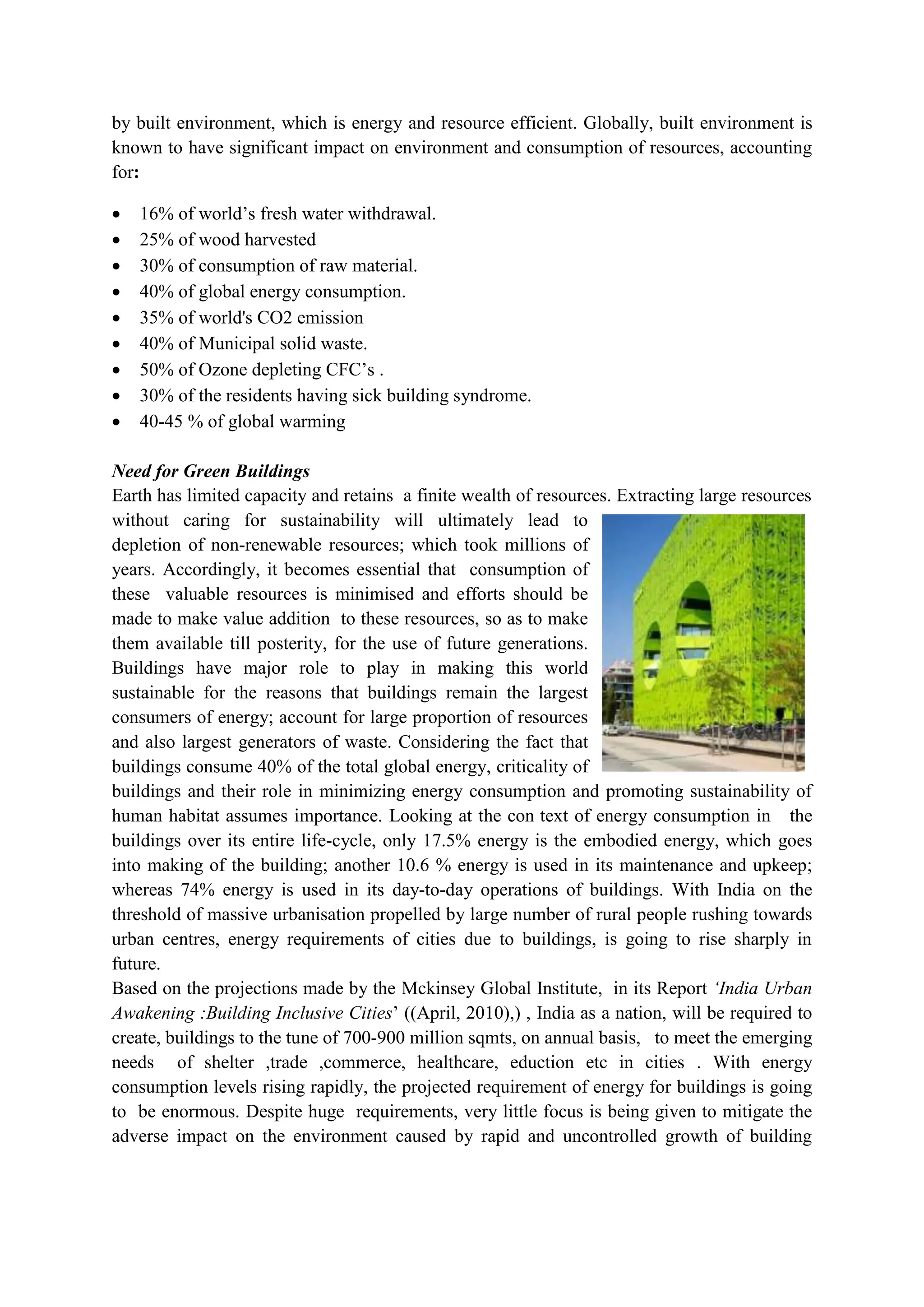 Planning and Designing Green buildings-.issues, options and strategies ...