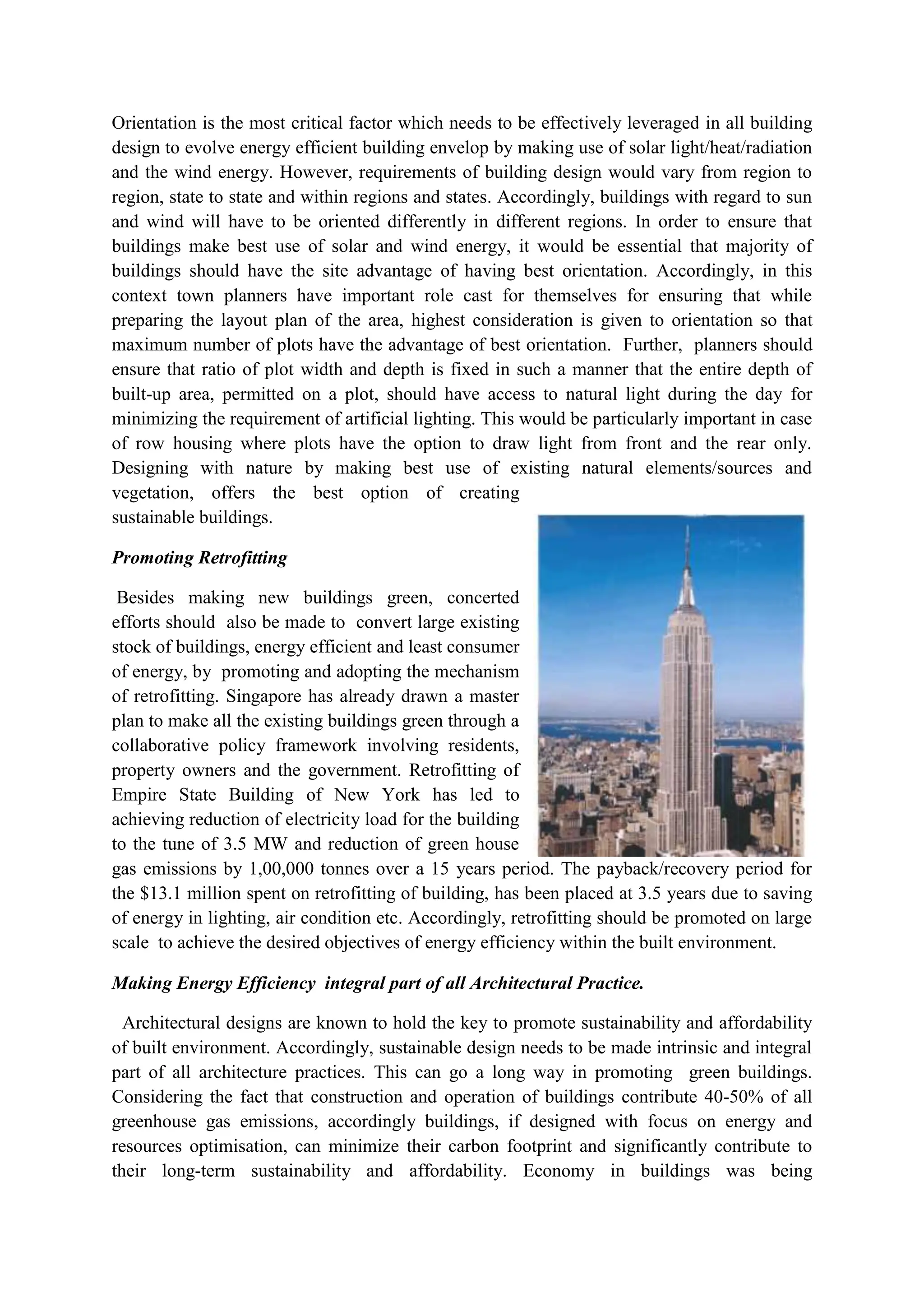 Planning and Designing Green buildings-.issues, options and strategies ...