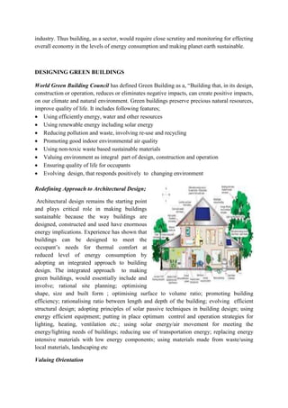 Planning and Designing Green buildings-.issues, options and strategies ...