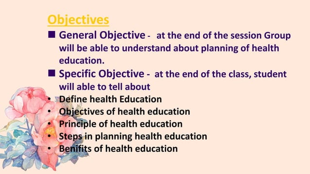 planning for health education.pptx | Education