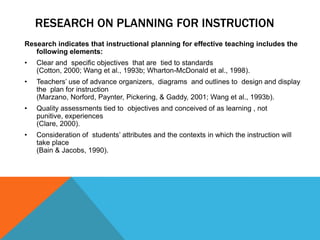Planning for instruction | PPT