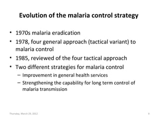 Planning for malaria elimination | PPT