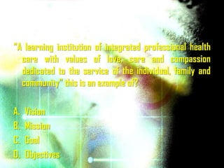 Planning for nursing service | PPTX