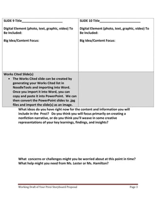 Planning for our prezi | PDF