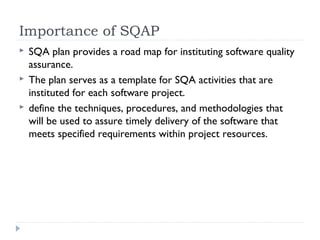 Planning for software quality assurance lecture 6 | PPT