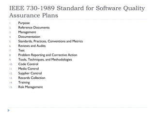 Planning for software quality assurance lecture 6 | PPT