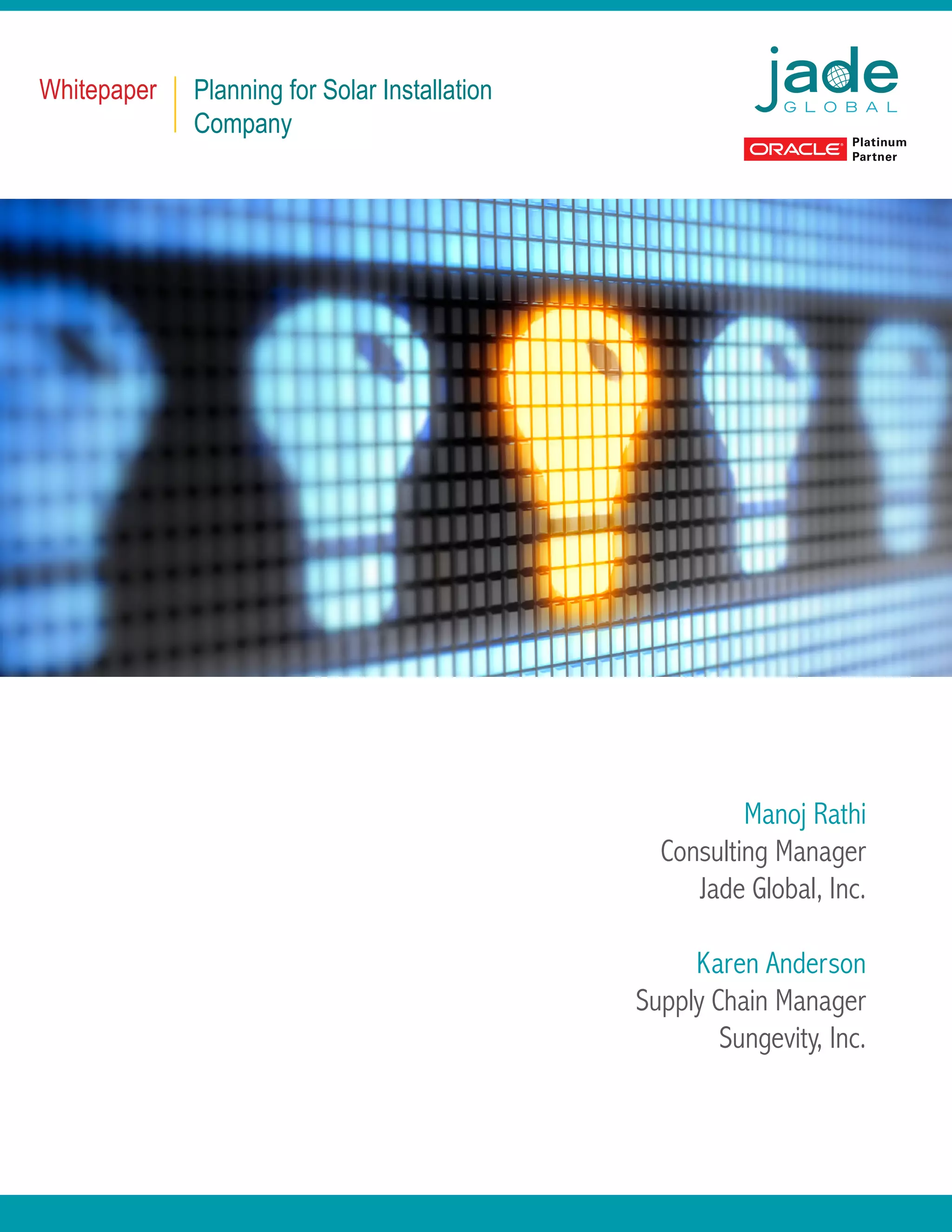 Planning for Solar Installation Company | PDF