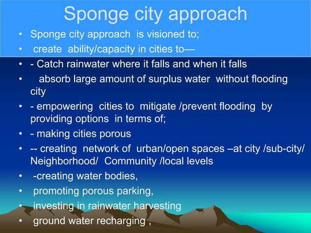 Planning for Spongy Cities.ppt | Indoor Environmental Quality | Home ...