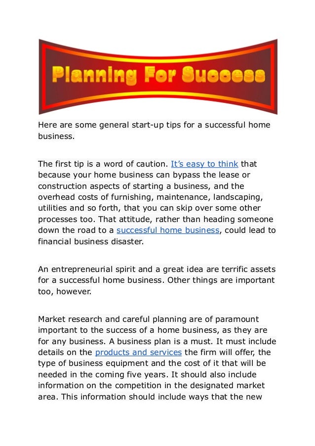 Planning for success