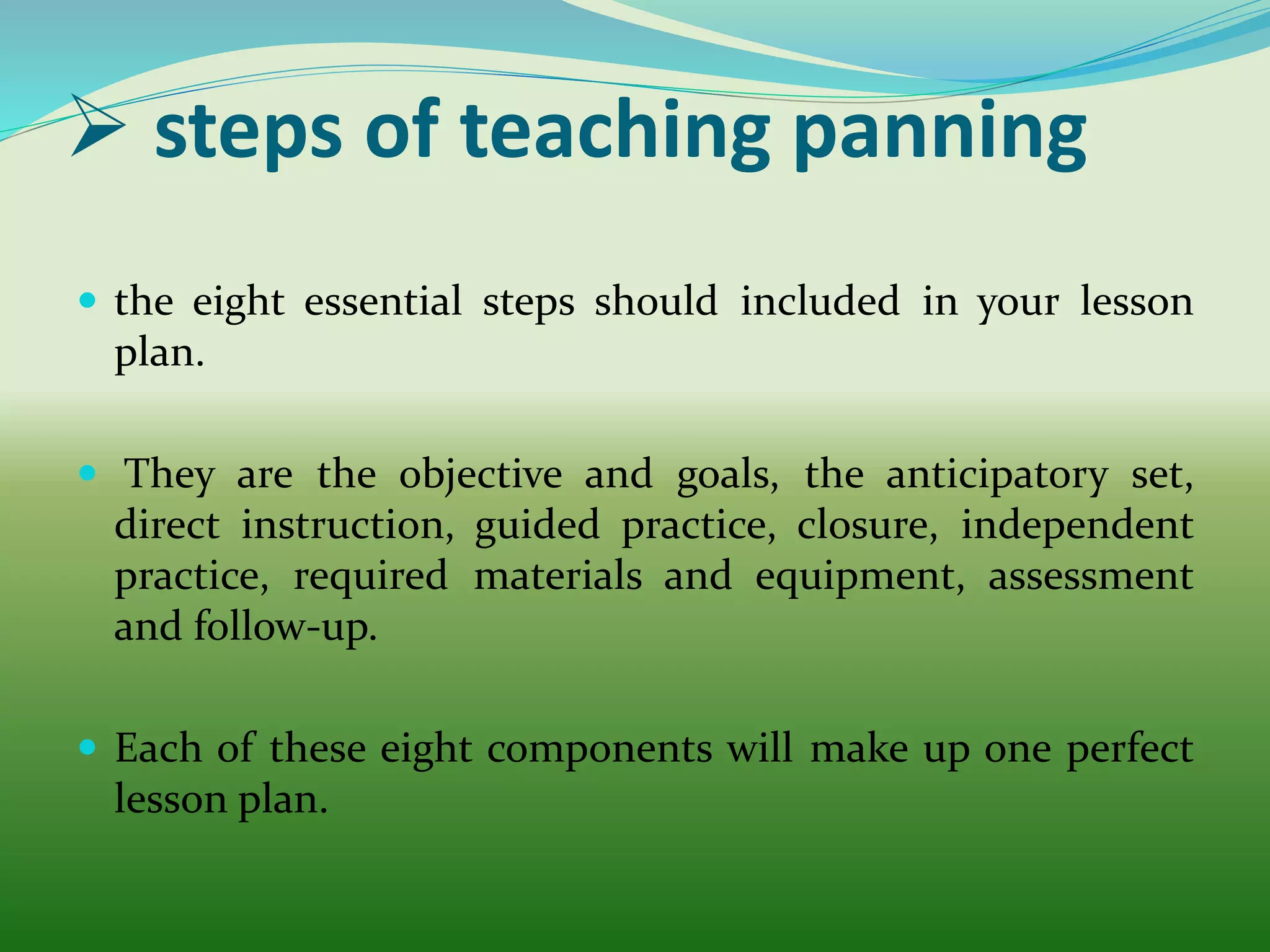 Planning for teaching | PPT