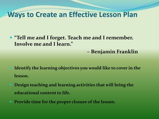 Planning for teaching | PPT
