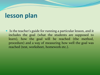 Planning for teaching | PPT