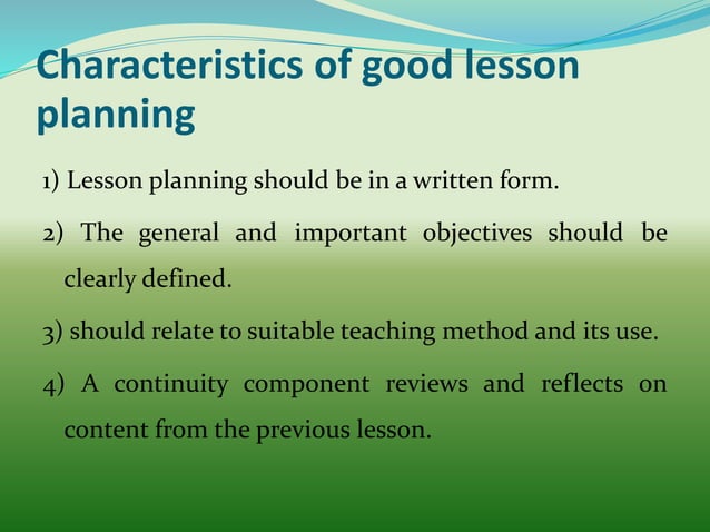 Planning for teaching | PPT