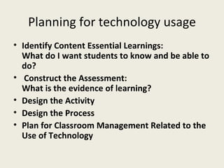Planning For Technology Integration | PPT