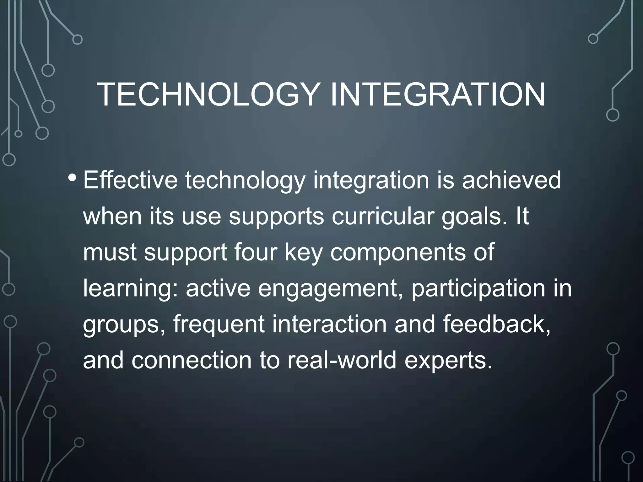 Planning for technology integration in the classroom | PPTX