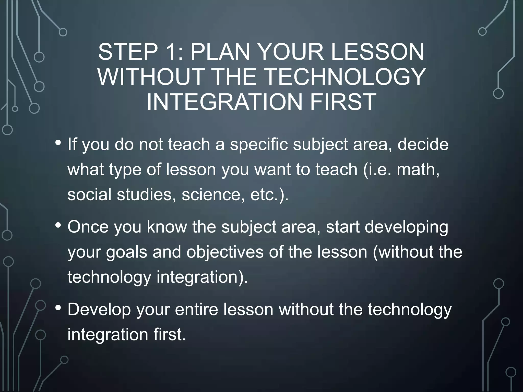 Planning for technology integration in the classroom | PPT