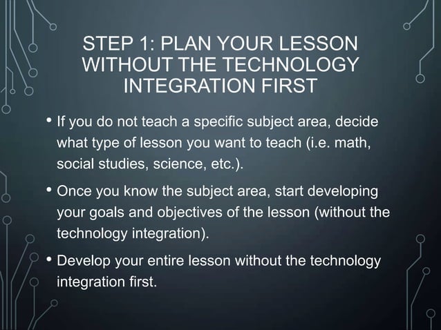 Planning for technology integration in the classroom | PPT