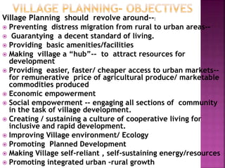 Planning for village development | PPTX