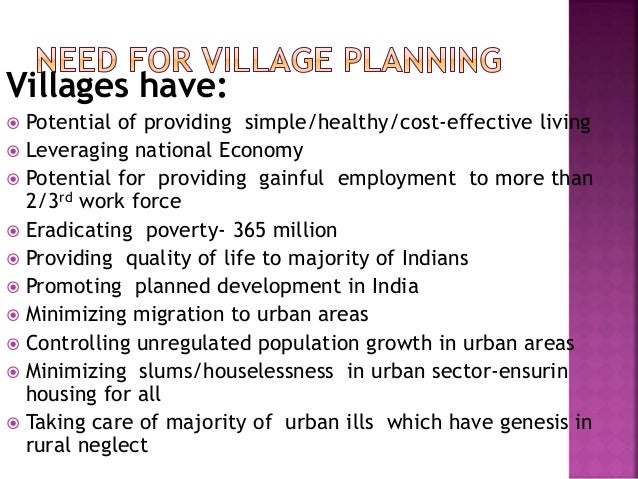 Planning for village development