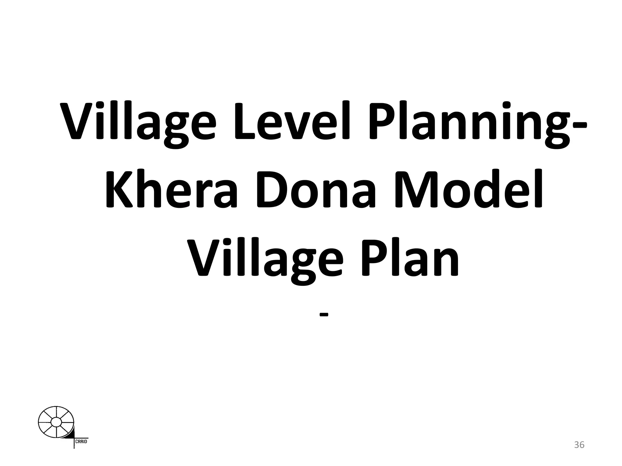 Planning for village development | PPTX