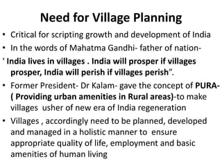 Planning for village development | PPTX