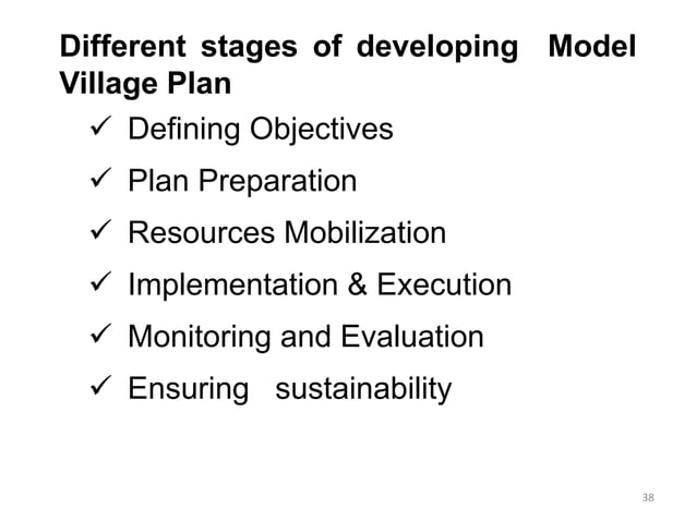 Planning for village development | PPTX
