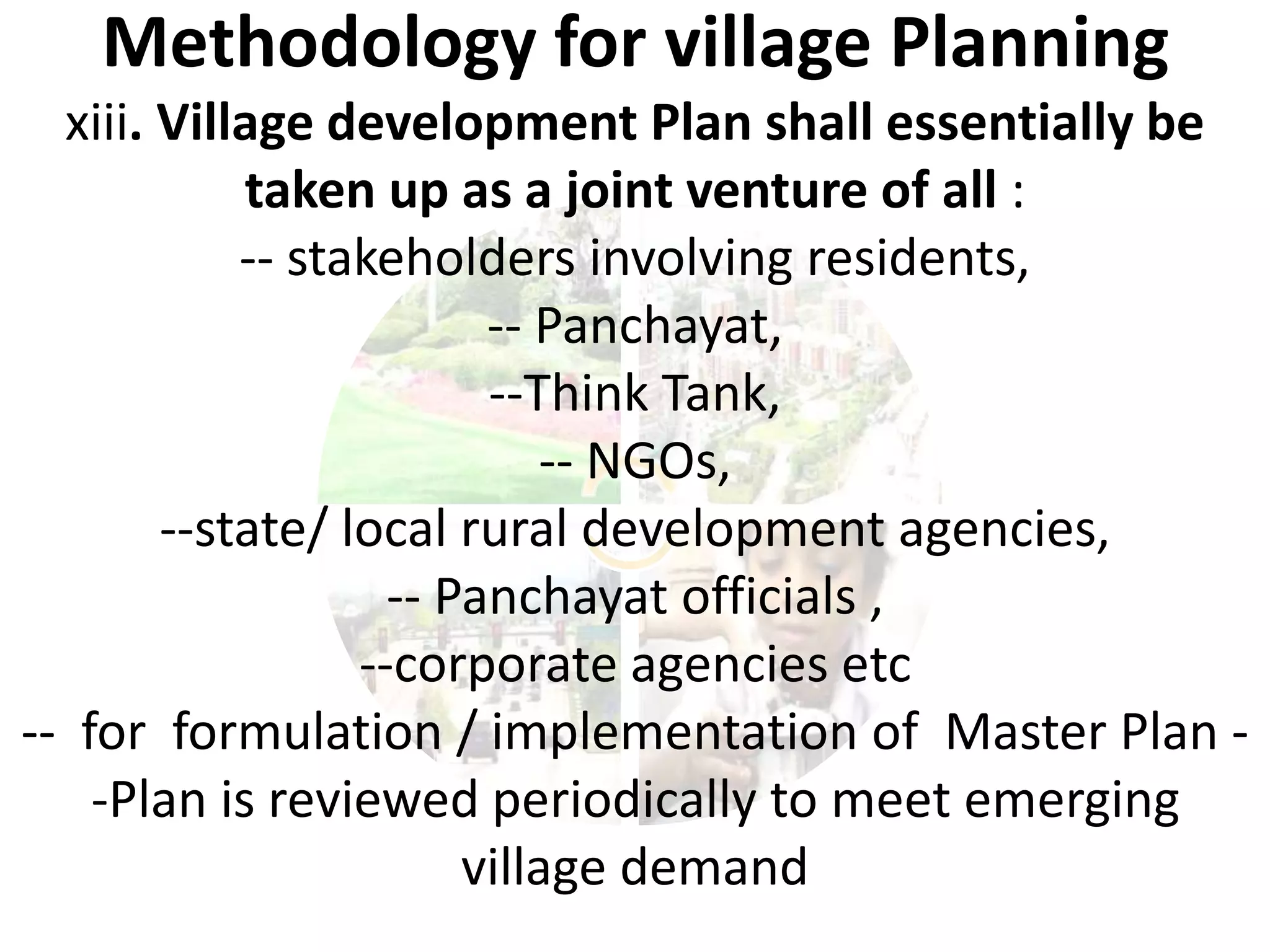 Planning for Village development | PPTX
