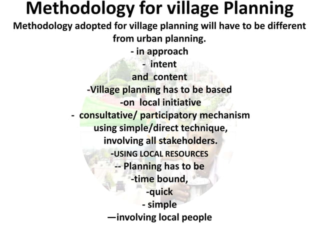Planning for Village development | PPTX