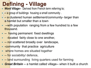 Planning for Sustainable Village Development. | PPTX