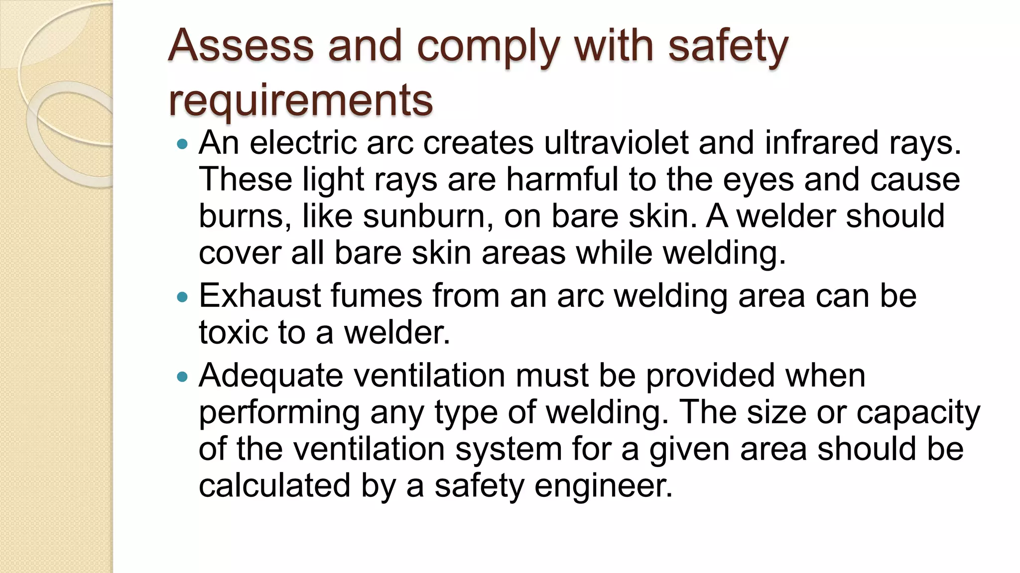 Planning for welding operations preparation for smaw welding operation ...