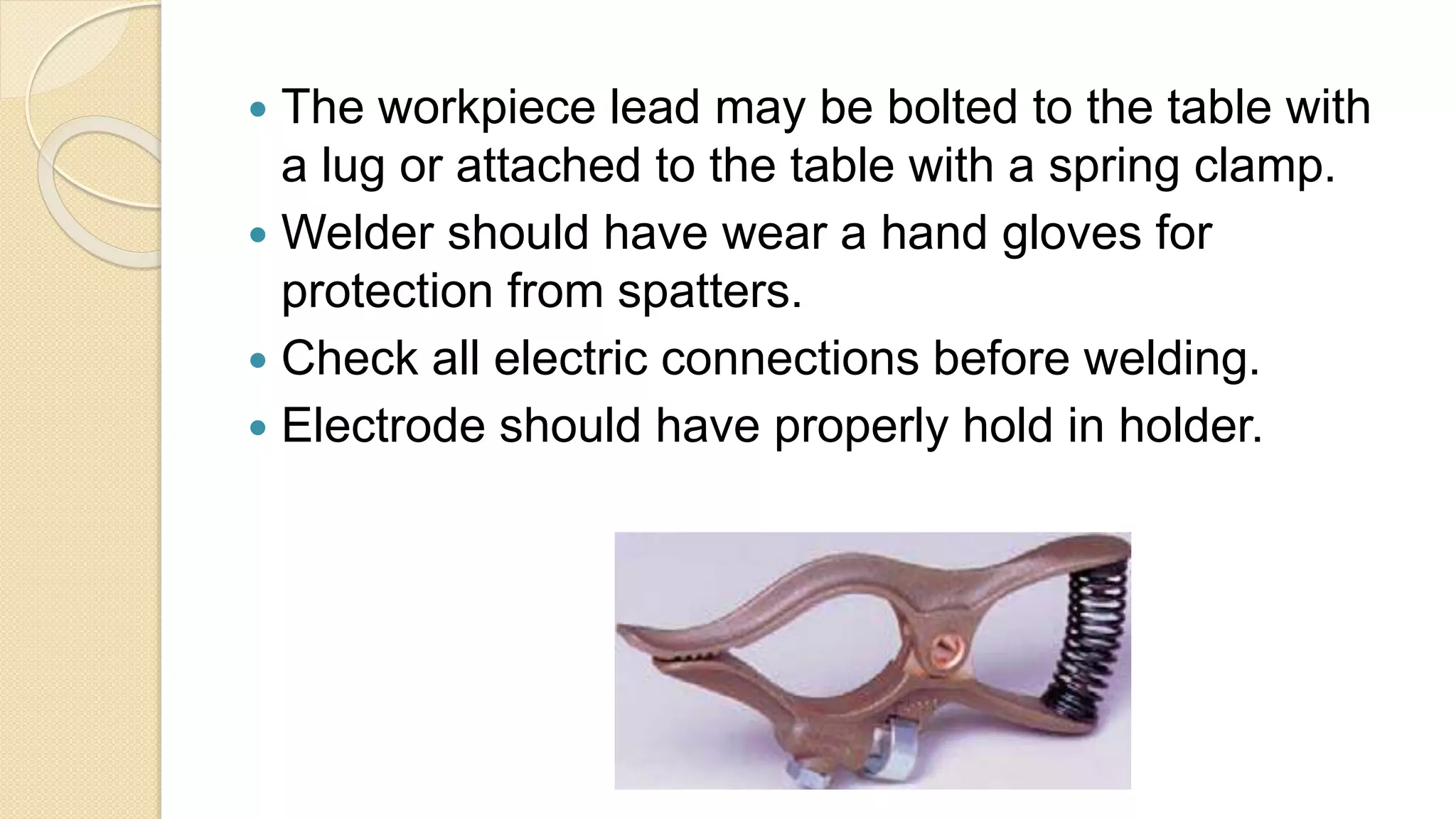 Planning for welding operations preparation for smaw welding operation ...