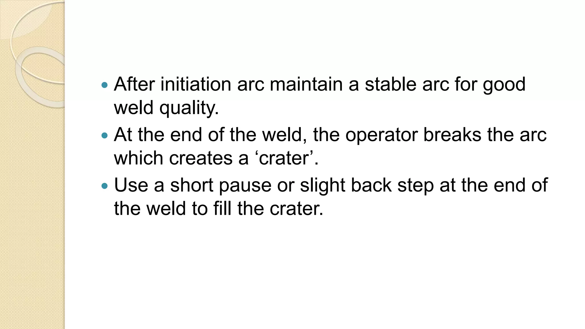 Planning for welding operations preparation for smaw welding operation ...