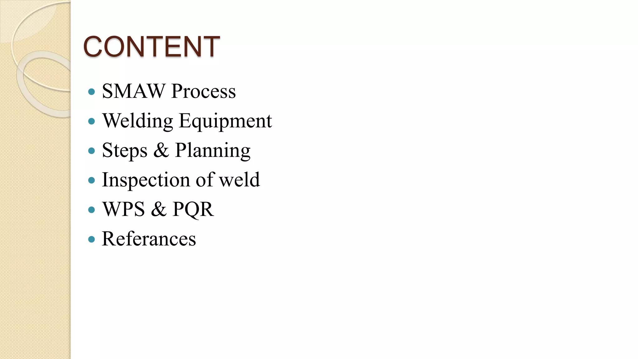 Planning for welding operations preparation for smaw welding operation ...