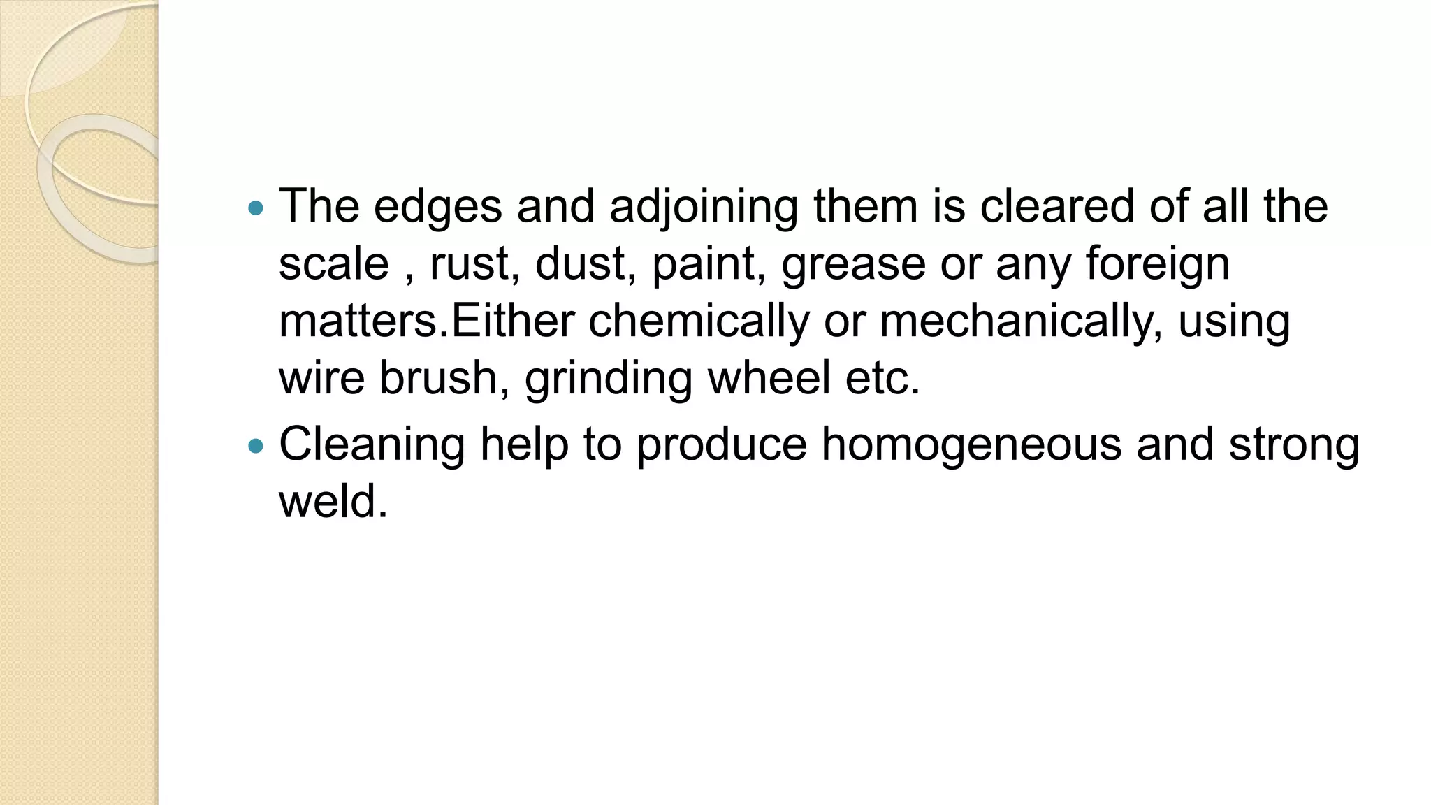 Planning for welding operations preparation for smaw welding operation ...