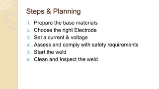 Planning for welding operations preparation for smaw welding operation ...