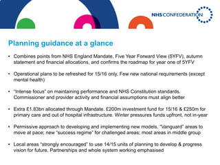 The Forward View into action: planning for 2015/16 | PPT